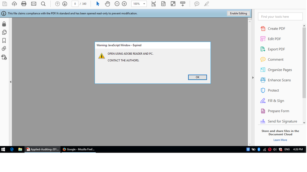 PDF files not opening, says 'Warning: Javascript Window - Expired' : r ... PDF files not opening, says 'Warning: Javascript Window - Expired' : r ...
